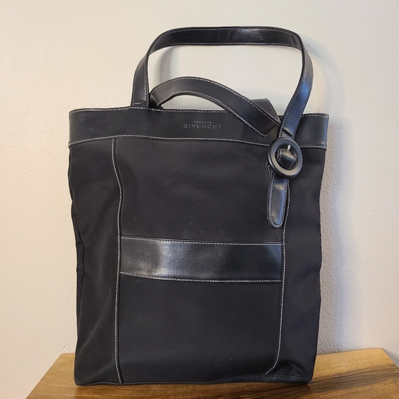 Givenchy | Bags | Givenchy Perfume Black Nylon Tote Bag | Poshmark